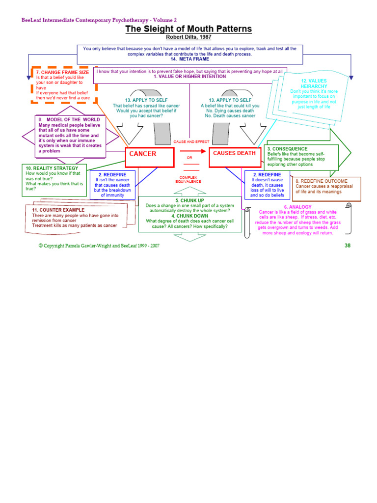Understanding Sleight of Mouth Patterns | PDF | Cancer | Diseases And ...