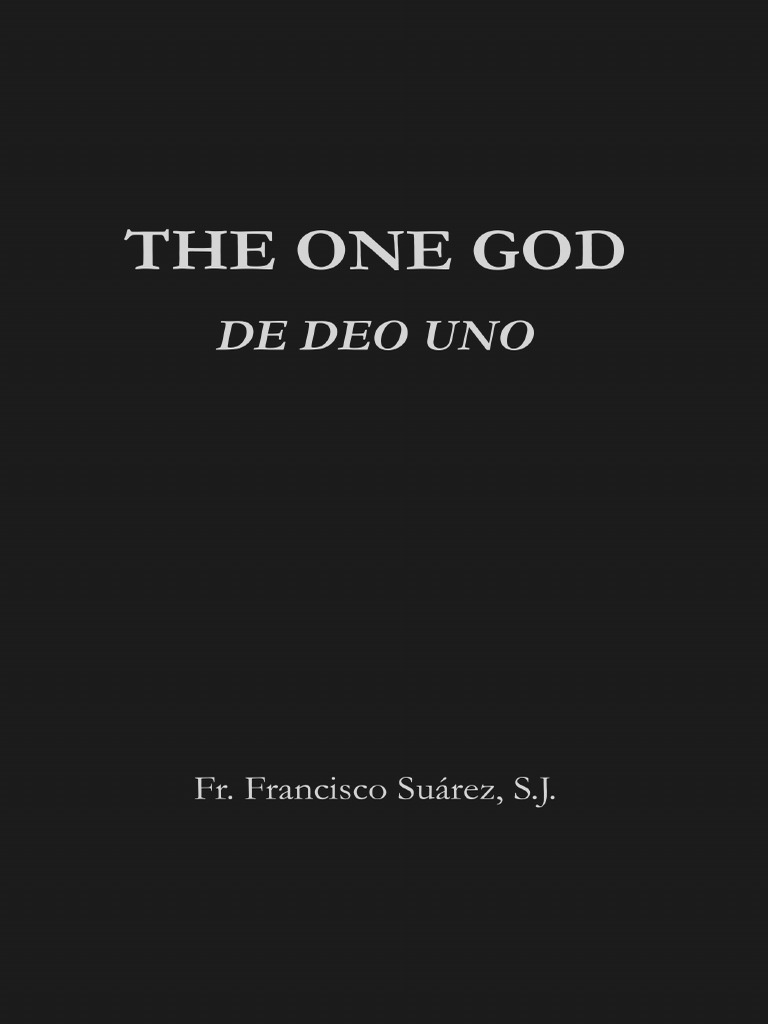 THE ONE GOD | PDF | Faith | Existence