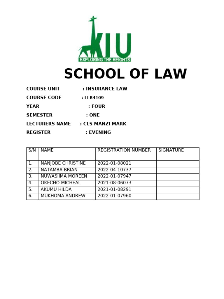 Formation of An Insurance Contract | PDF | Insurance | Offer And Acceptance