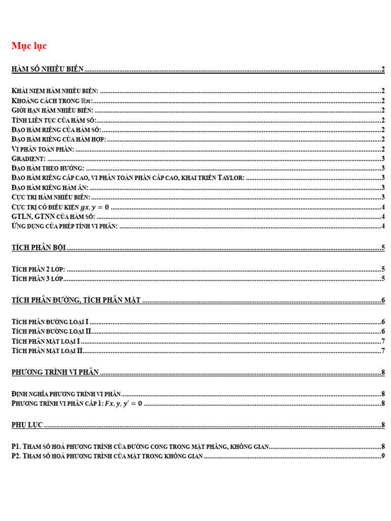 Tổng Hợp GT2 | PDF