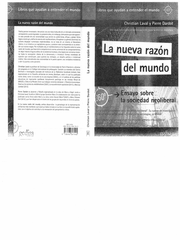 Dardot y Laval La Nueva Razon Del Mundo | PDF