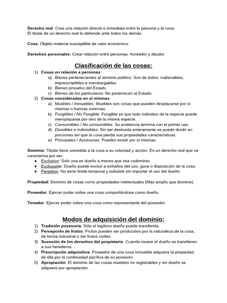 Unidad 7 - Derechos Reales | PDF | Propiedad | Dominio eminente