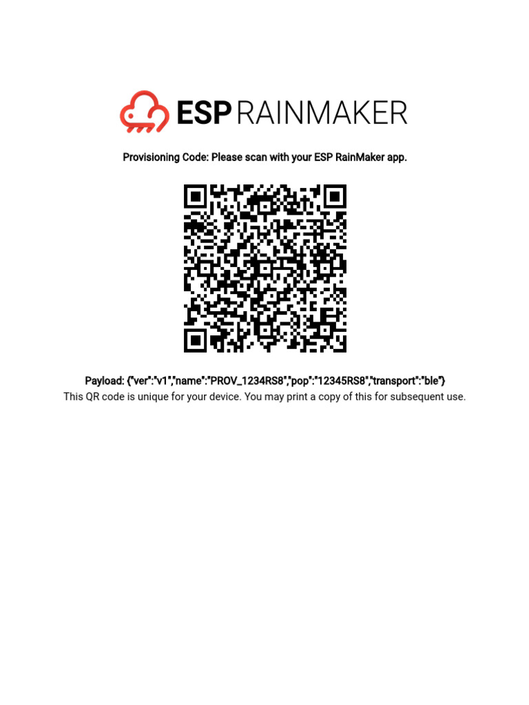 ESP RainMaker - QR Code | PDF