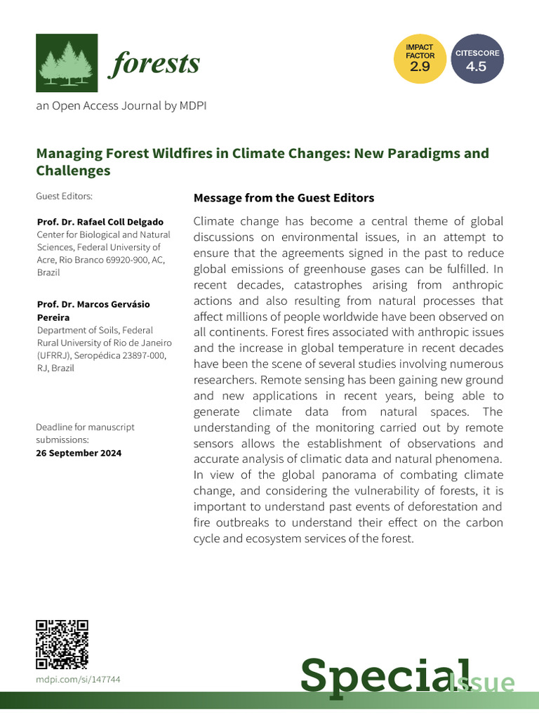 Managing Forest Wildfires | PDF | Climate Change | Climate