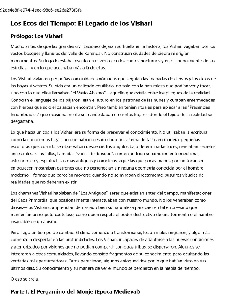 Los Ecos Del Tiempo - El Legado de Los Vishari | PDF | Conocimiento