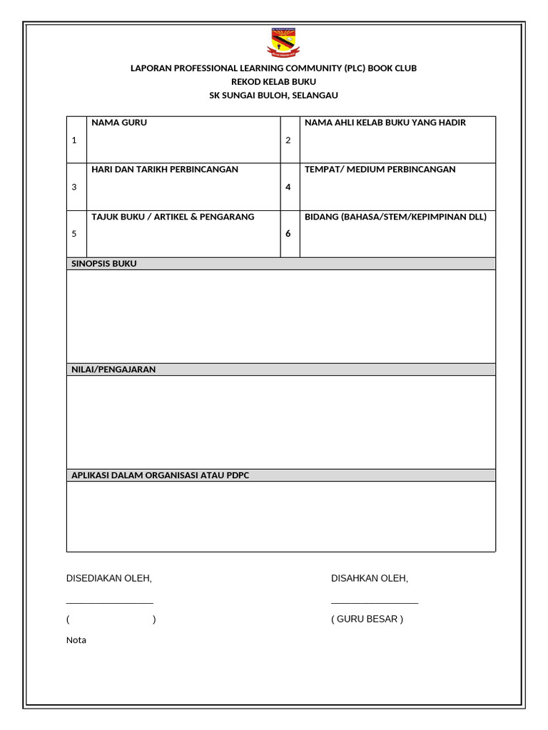 Book Club Form | PDF