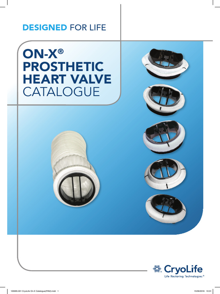 Specifications On X Valve 105995.001 CryoLife On X FIN2 | PDF | Heart ...