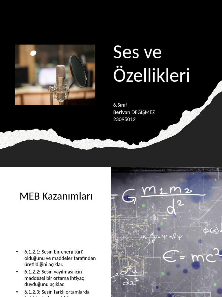 Ses Ve Ozellikleri Sunumu | PDF