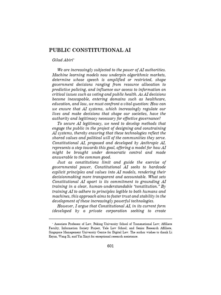Abiri_Public-Constitutional-AI | PDF | Artificial Intelligence ...