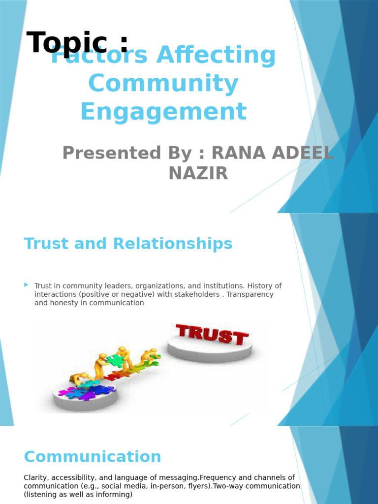 Factors Affecting Community Engagement | PDF
