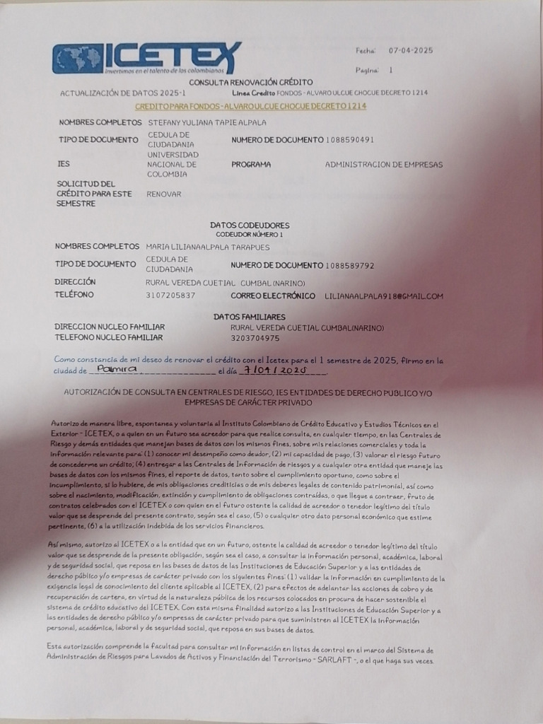 Renovacion - Stefany Tapie | PDF