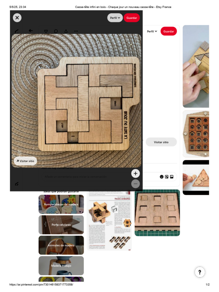 Casse-Tête Infini en Bois - Chaque Jour Un Nouveau Casse-Tête - Etsy France | PDF