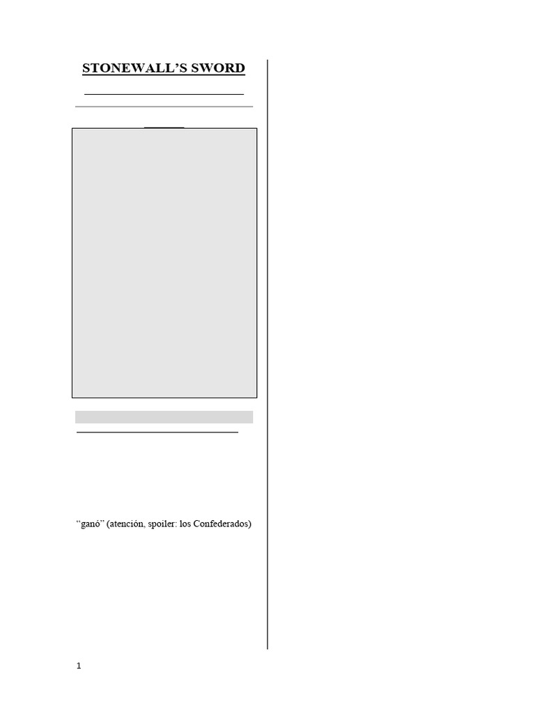 STONEWALL Spanish | PDF | Mosquete | Infantería