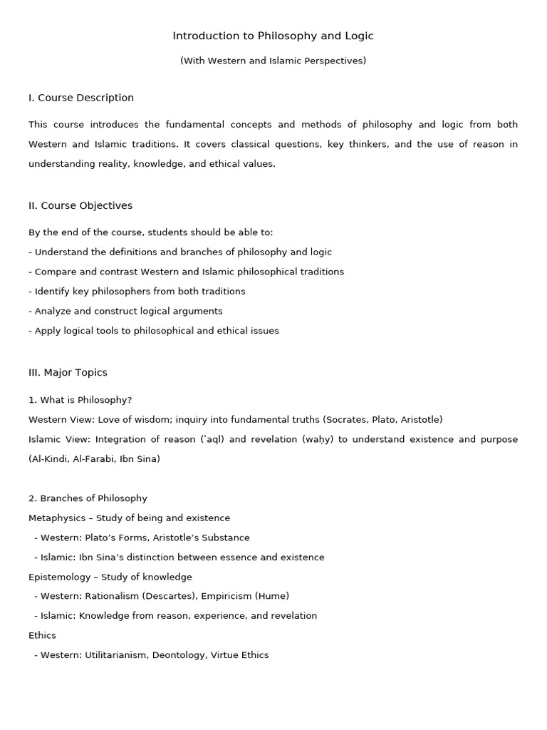 Introduction To Philosophy and Logic Handout | PDF | Logic | Reason