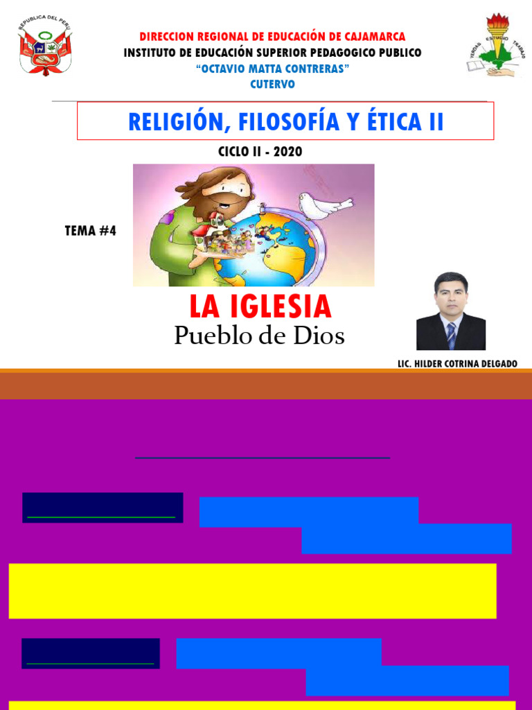 Tema 4. - La Iglesia Pueblo de Dios | PDF | Iglesia Católica | Cristo (título)
