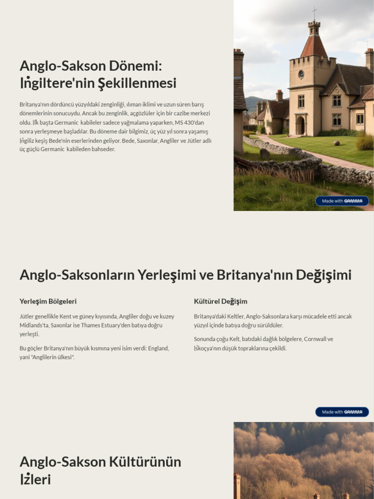 Anglo-Sakson-Donemi-Ingilterenin-Sekillenmesi | PDF