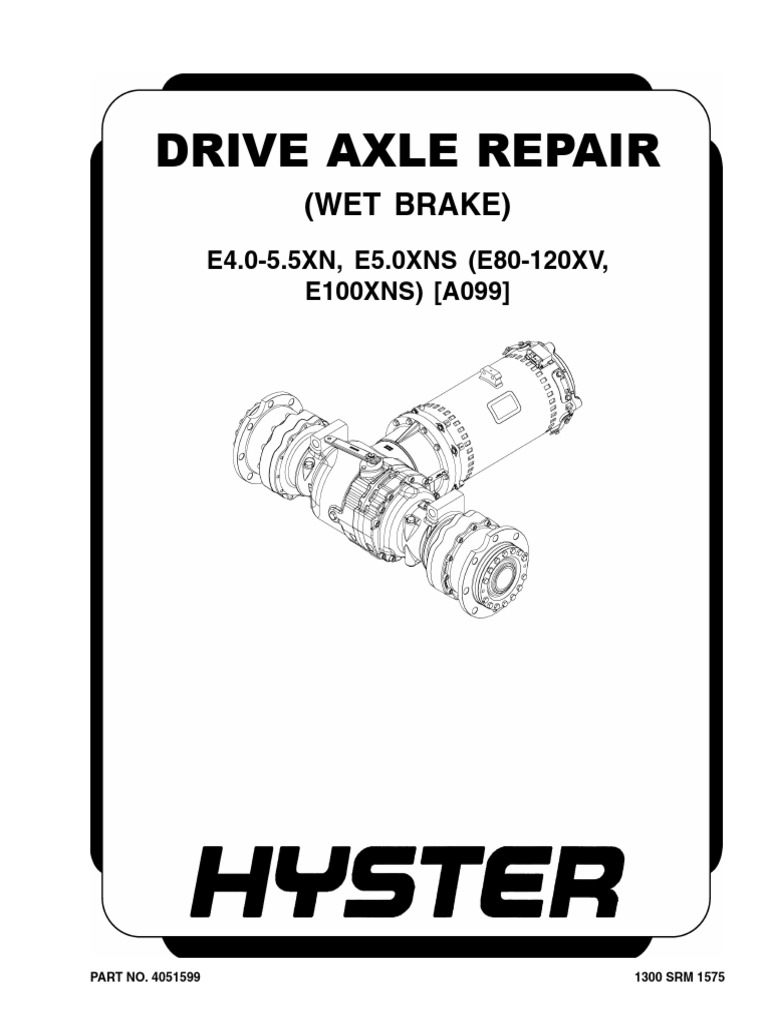 Drive Axle Repair Guide for Hyster | PDF | Axle | Screw