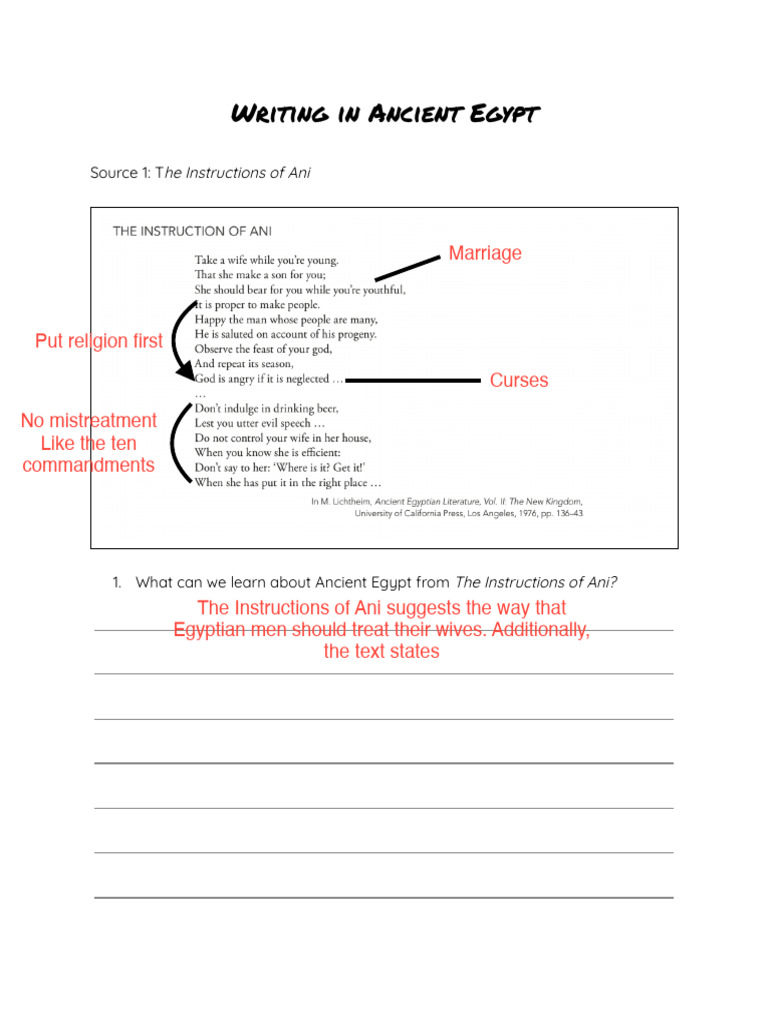 Writing in Ancient Egypt 2024 | PDF