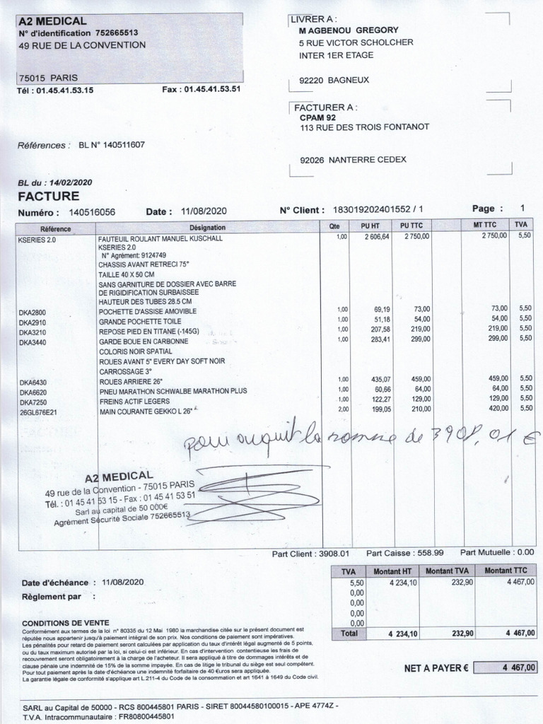 Facture Acquittã©e FRM | PDF