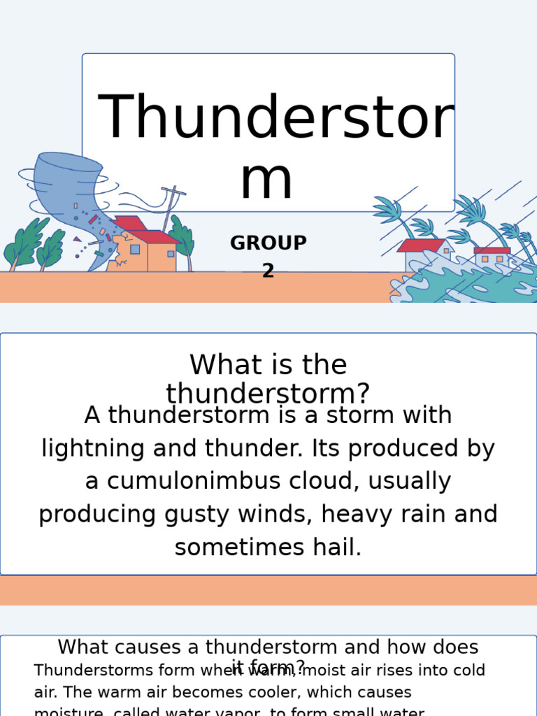 Group 2 Thunderstorm | PDF | Thunderstorm | Lightning