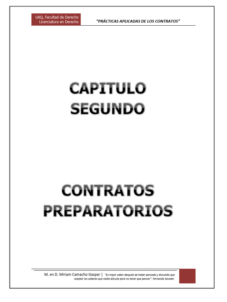 Contrato Preparatorio | PDF | Derecho privado | Jerga