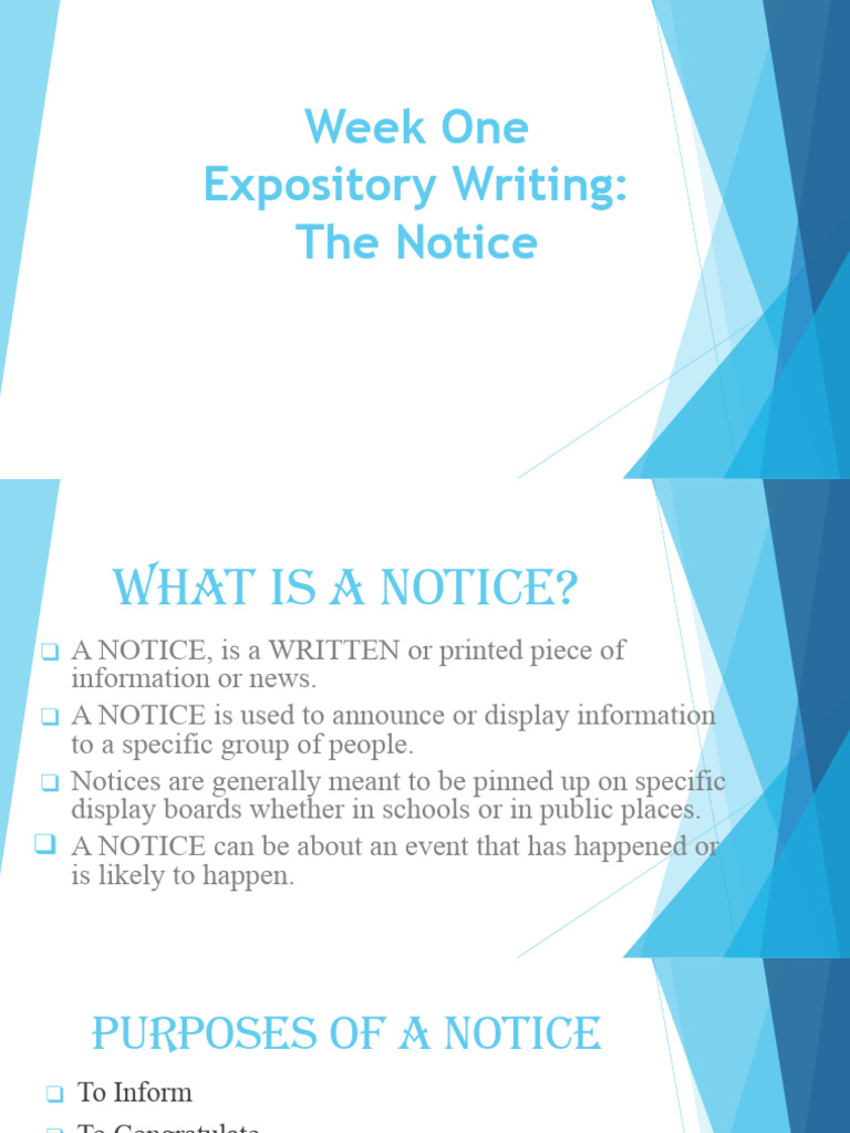 How to Write an Effective Notice | PDF