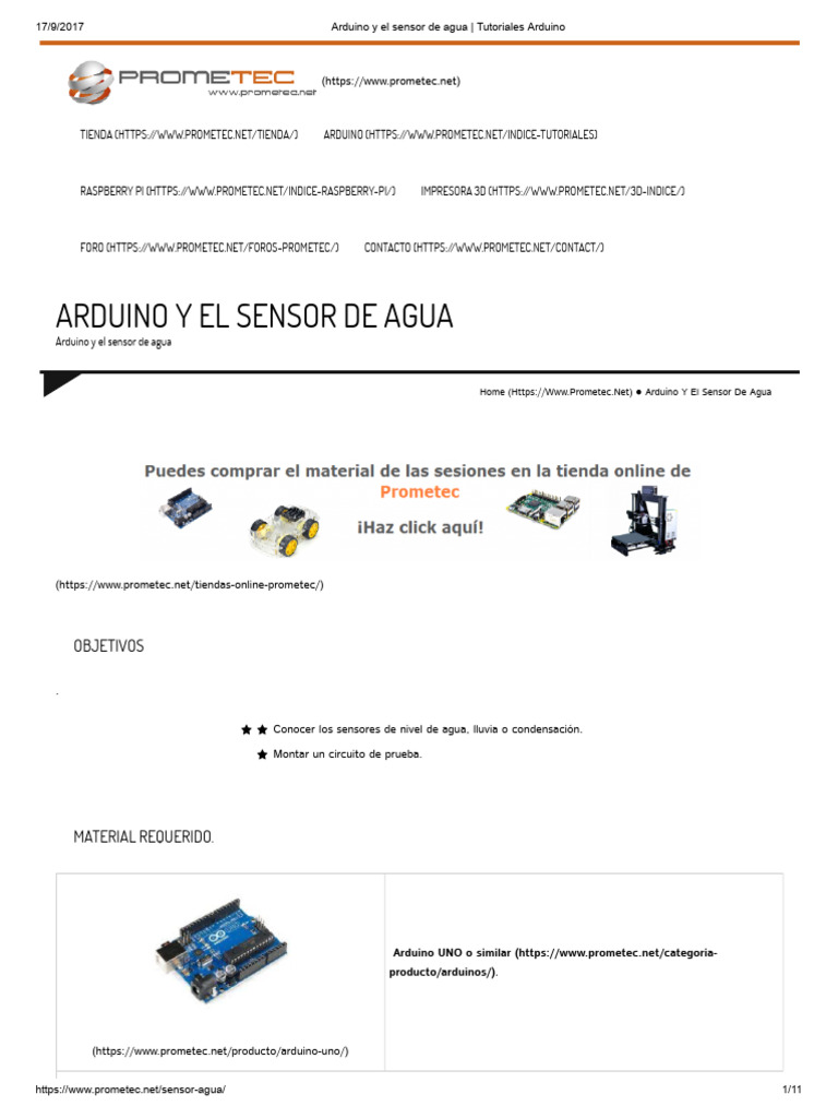 26 Arduino y El Sensor de Agua | PDF | Sensor | Arduino