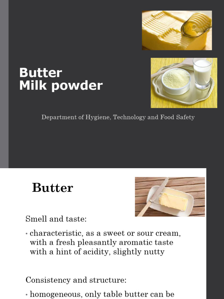 Sensory Analysis and Testing of Butter and Milk Powder | PDF | Milk | Taste