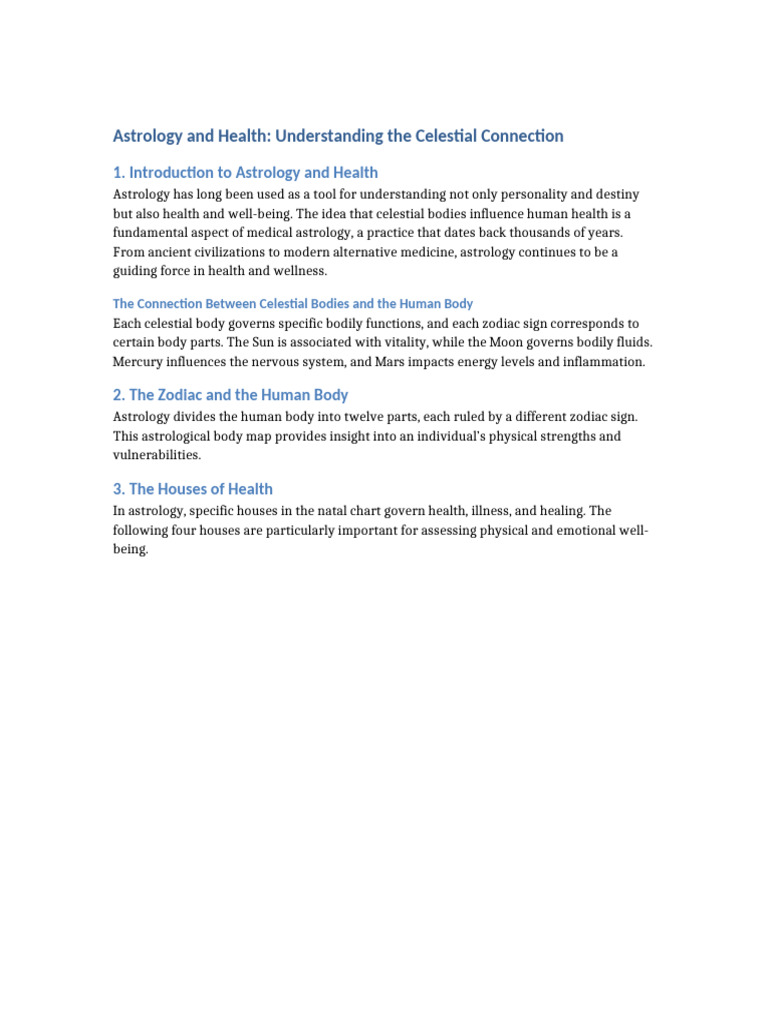 Complete Astrology and Health With Real Kundali | PDF | Planets In Astrology | Horoscope