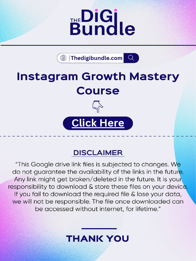 Instagram Growth Mastery Course | PDF