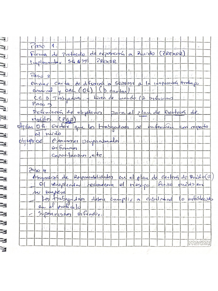 pasos protocolo PREXOR | PDF