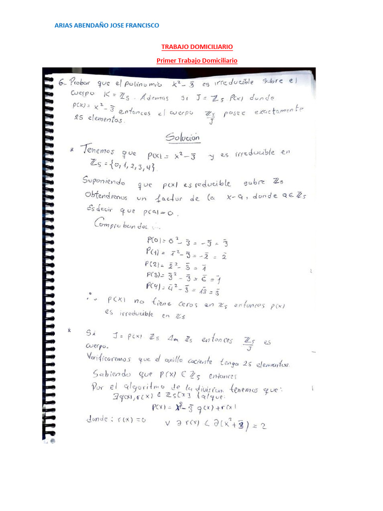 Tarea ESTRUCTURAS | PDF | Álgebra | Aritmética
