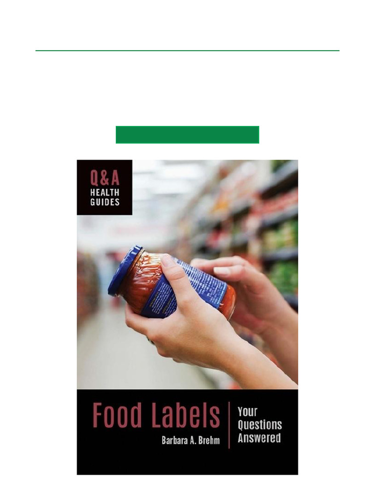 Bestseller List Food Labels Your Questions Answered, 1st Edition ...