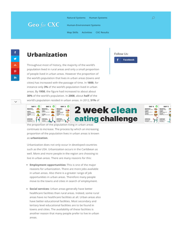 Urbanization - Geo For CXC | PDF | Urbanization | Slum