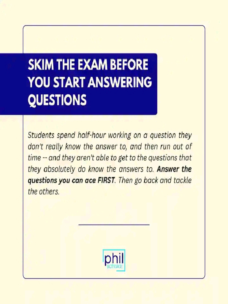 Exam Tips ? | PDF