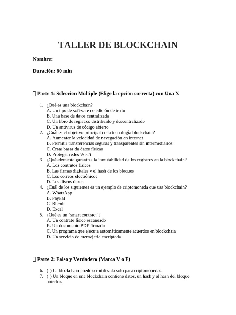 Taller de Blockchain | PDF | Criptomoneda | Informática