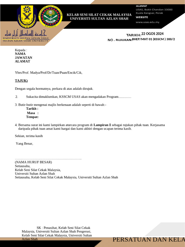 Template Surat Jemputan | PDF