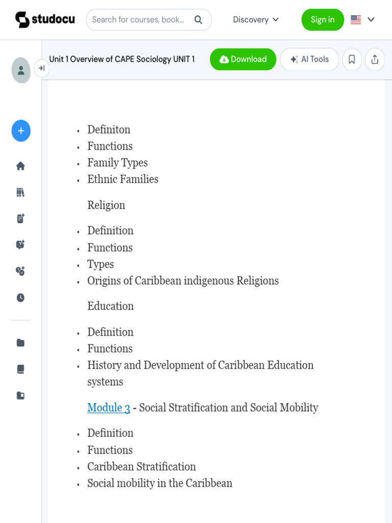 Unit 1 Overview of CAPE Sociology UNIT 1 - Unit 1 Overview of CAPE SOCIOLOGY UNIT 1 Cape ...