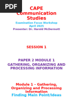 Communication Studies Cape Syllabus | PDF