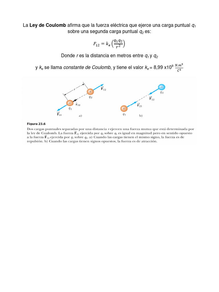 Ley de Coulomb Todos Ejemplos | PDF | Atómico | Química