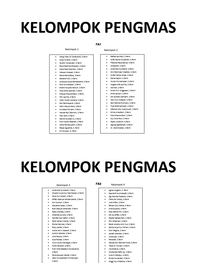Kelompok Pengmas | PDF