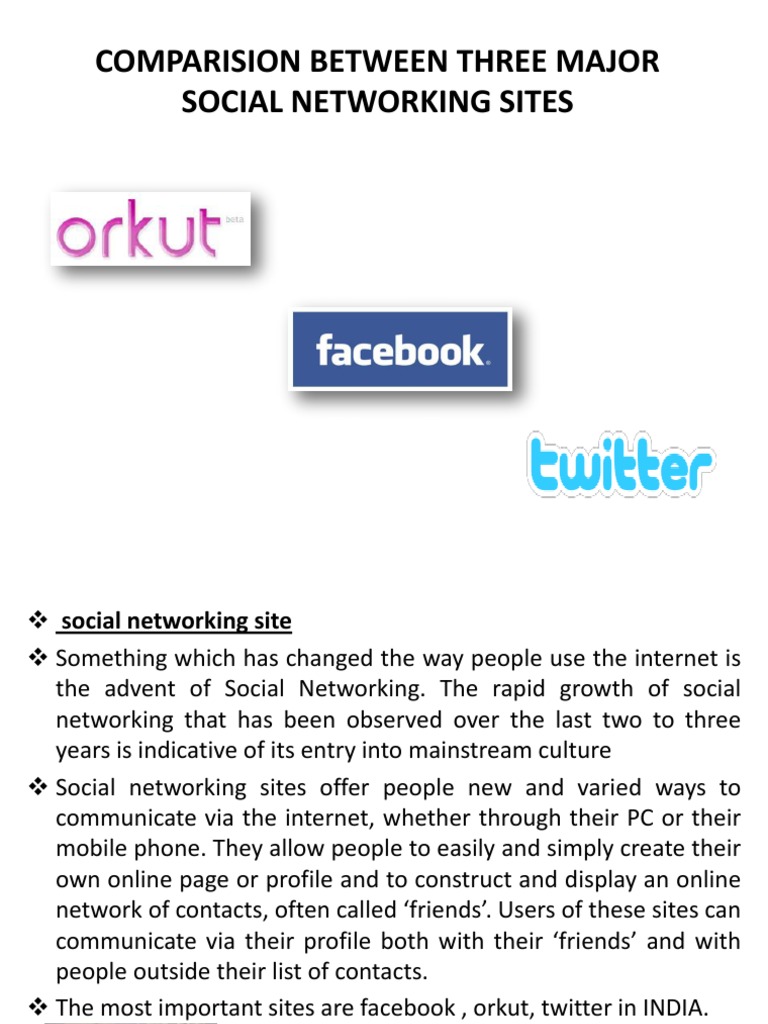 Social Networking Sites in India: A Comparison | PDF