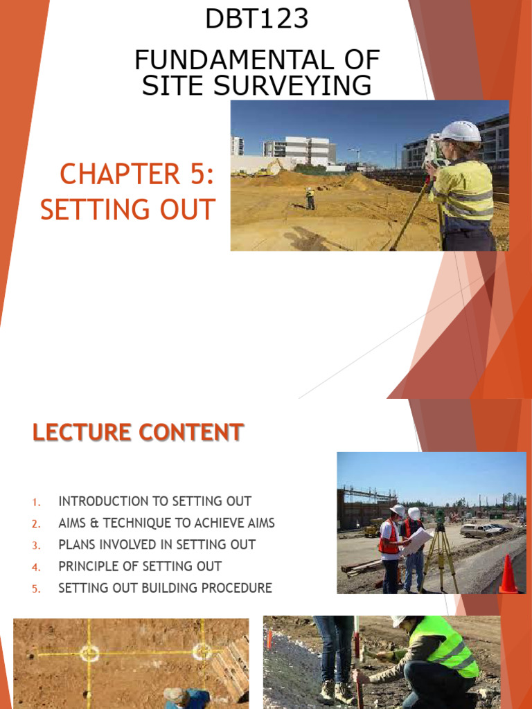 DBT123 Chapter 5 Setting Out | PDF | Surveying | Drawing