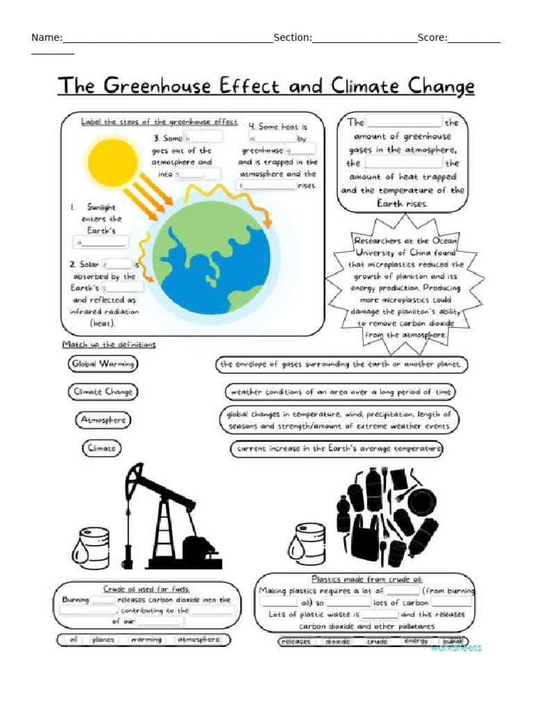 Green House Worksheet | PDF