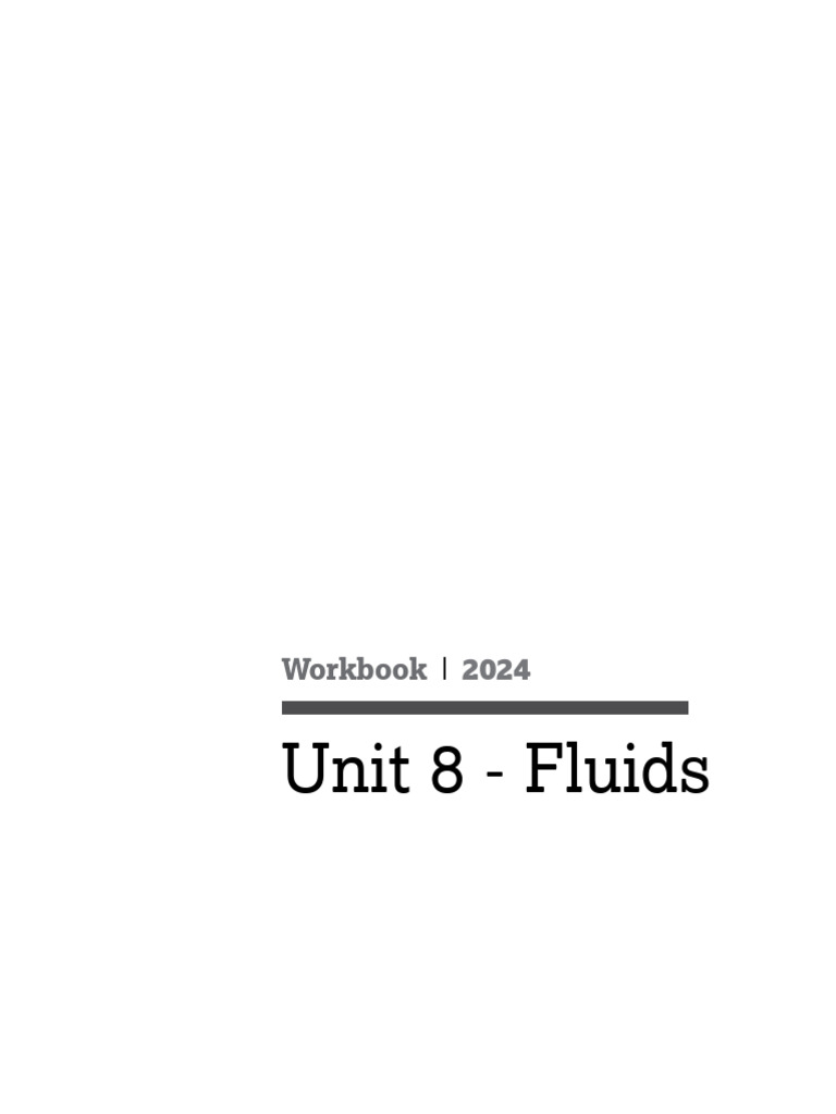AP Physics 1 Unit 8: Fluids Workbook | PDF | Density | Force