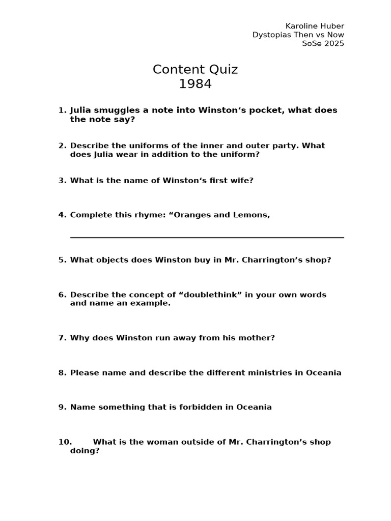 Content Quiz | PDF