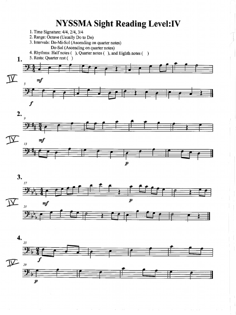 Nyssma Level 4 | PDF