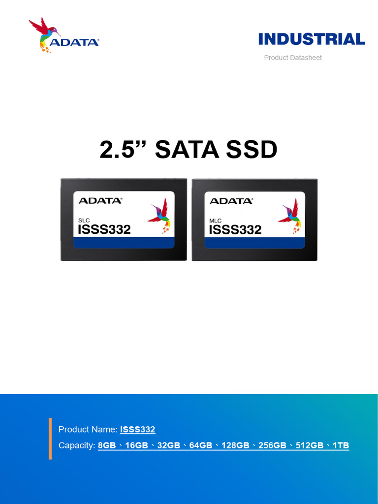 ADATA Industrial - ISSS332 2.5-Inch SSD - Datasheet - 20200430 | PDF ...