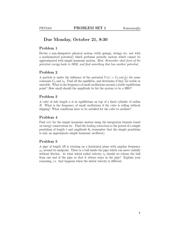 Problem Set 01 | PDF