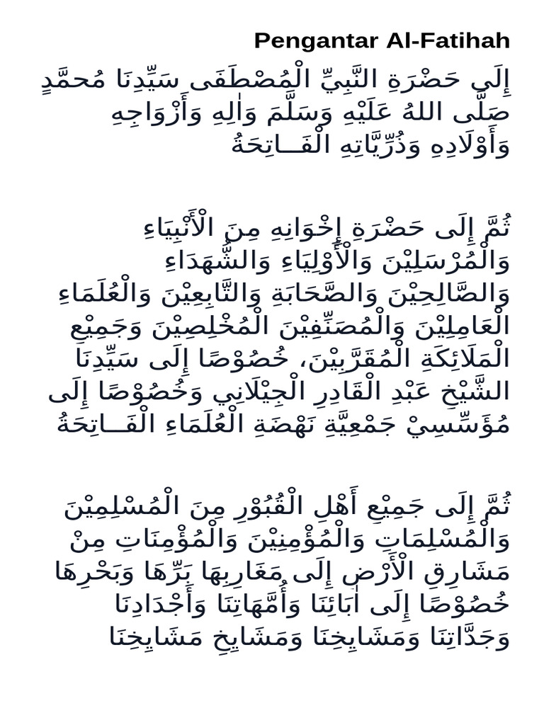 Pengantar Al-Fatihah | PDF